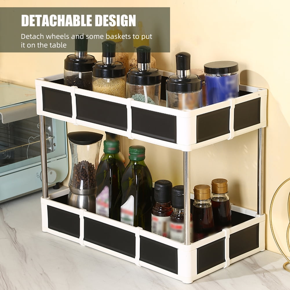 Trolley,4-layer Utility Cart Handle Kitchen Office With Handle Kitchen ...