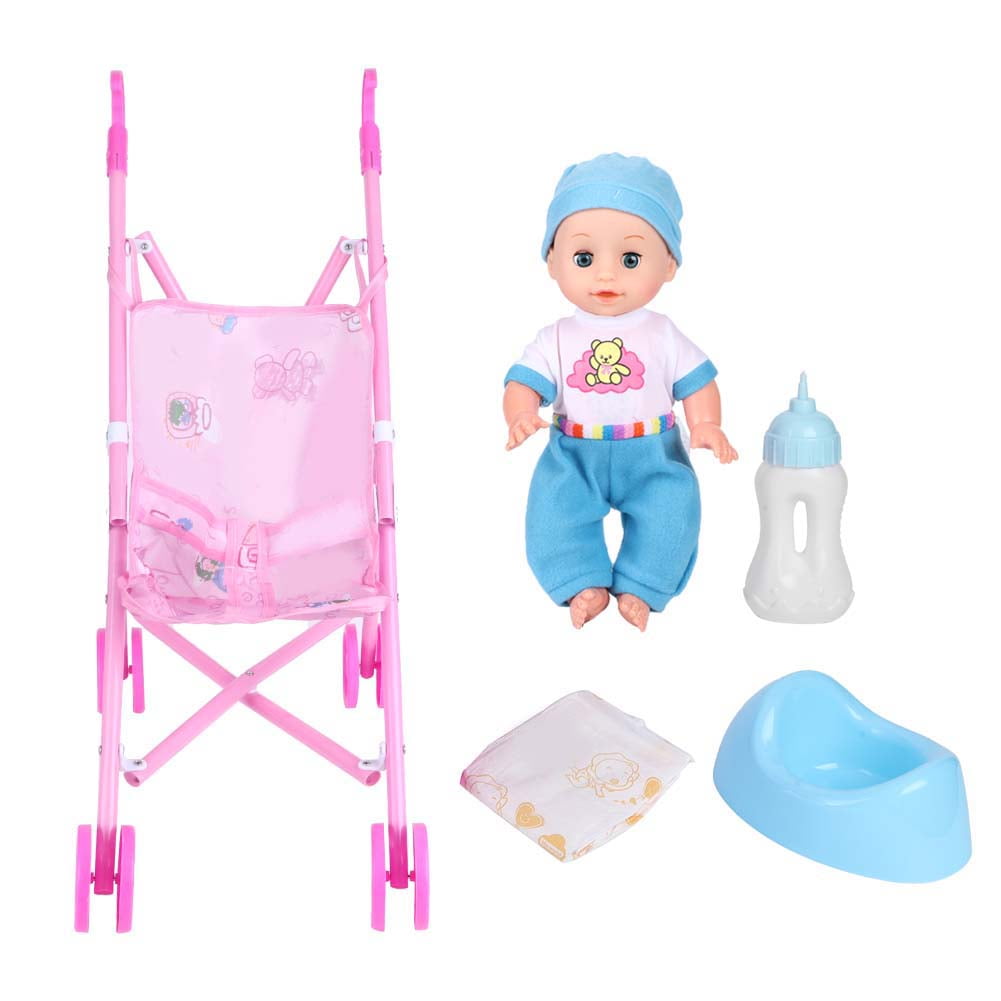 Trolley Baby Doll Toys Highly Simulation Children Educational Doll Toy ...