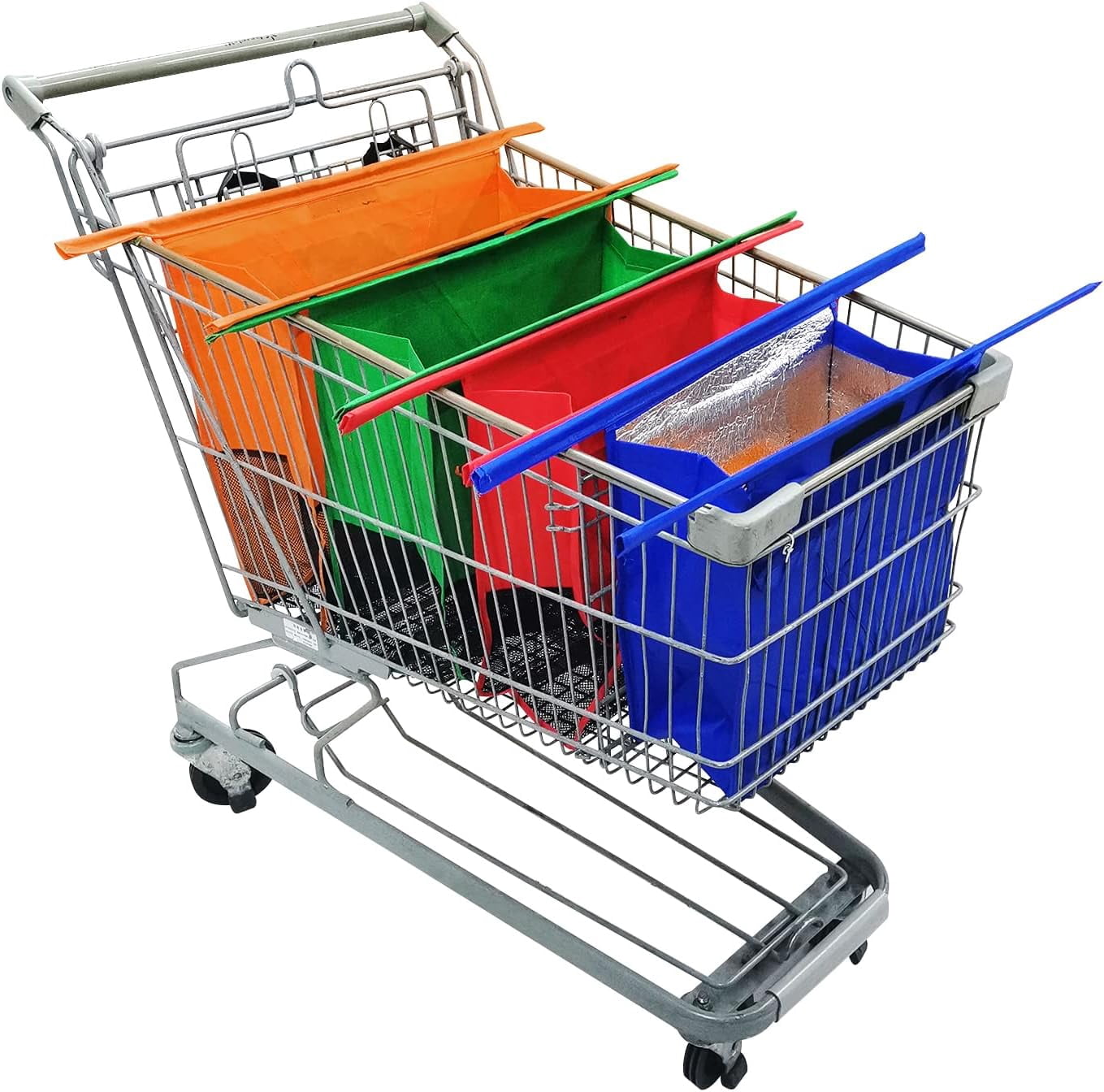 Trolley Bags for Shopping Cart-Set of 4 Shopping cart Bags for ...
