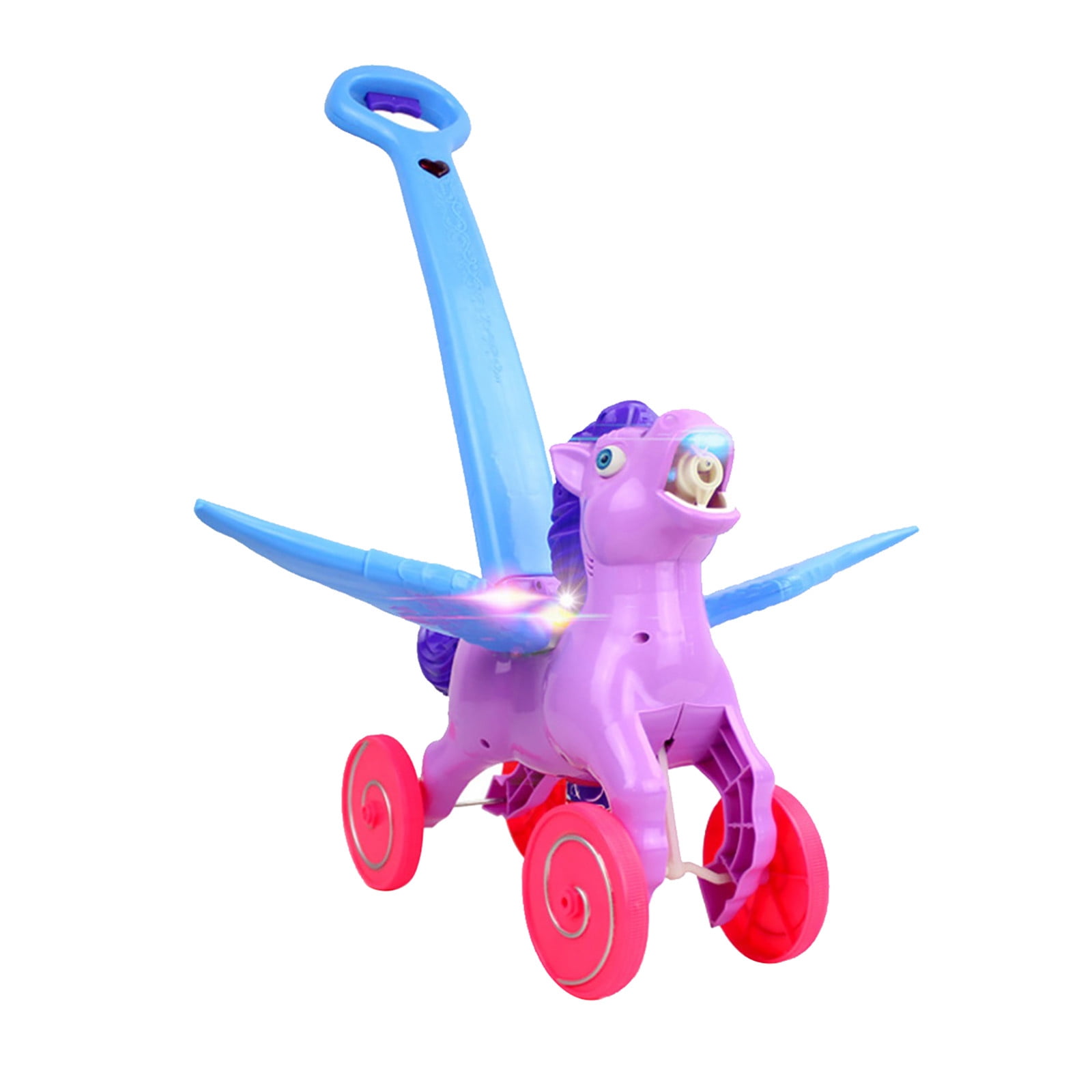 Trolley Bubble Machine Toy for Kids, Pony Shape Electric Bubble Blower ...