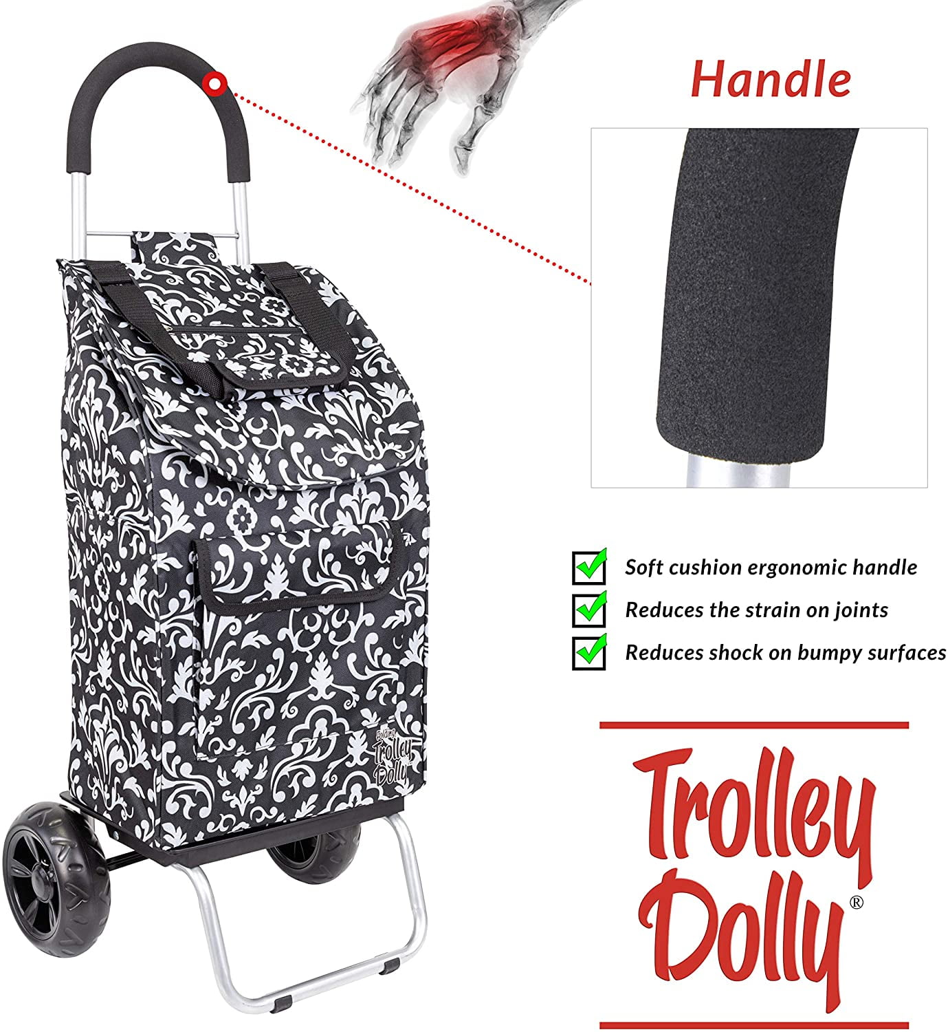 Trolley Dolly, Large Heavy Duty Folding Hand Stair Climbing Cart ...