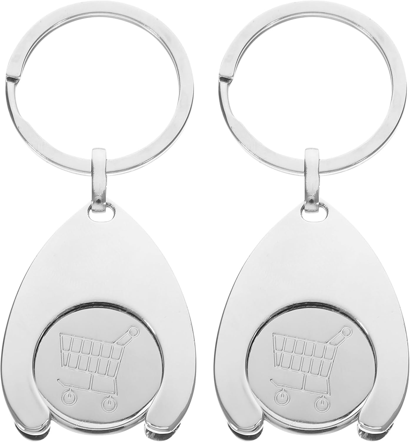 Trolley Token Keychain, Supermarket Shopping Cart Metal Key Ring ...