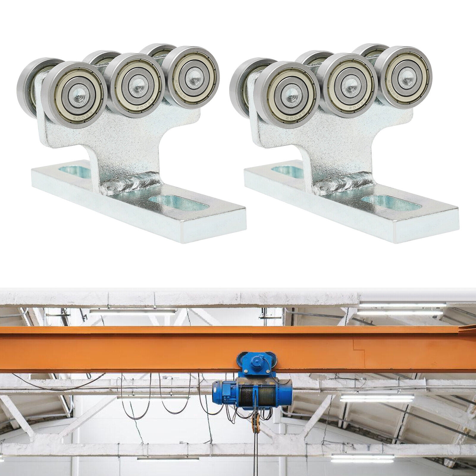 Trolley Wheel 6 Hoist with Rollers Strut Trolley Assembly for Electric ...