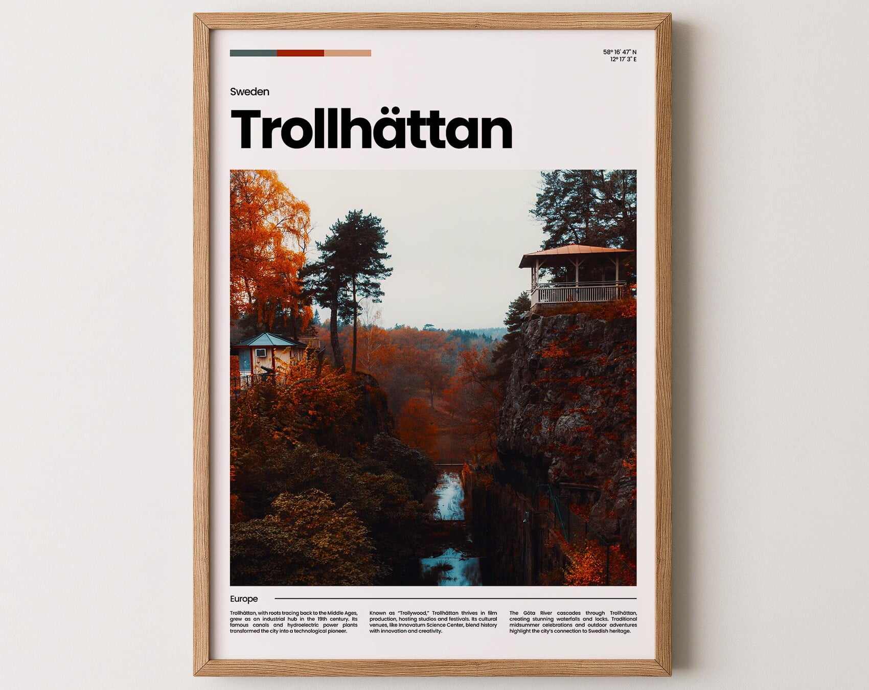 Trollhättan Poster, Trollhättan Print, Trollhättan Photo, Trollhättan Art, Sweden Poster, Sweden ...