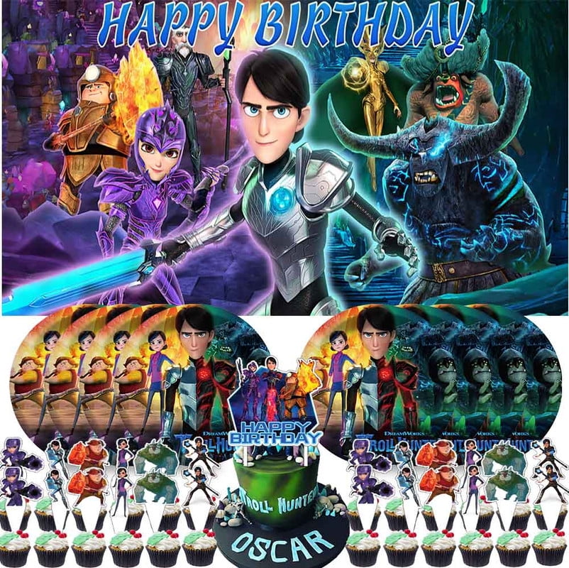 Trollhunters Party Supplies Birthday Decorations Plates Banner Kids ...