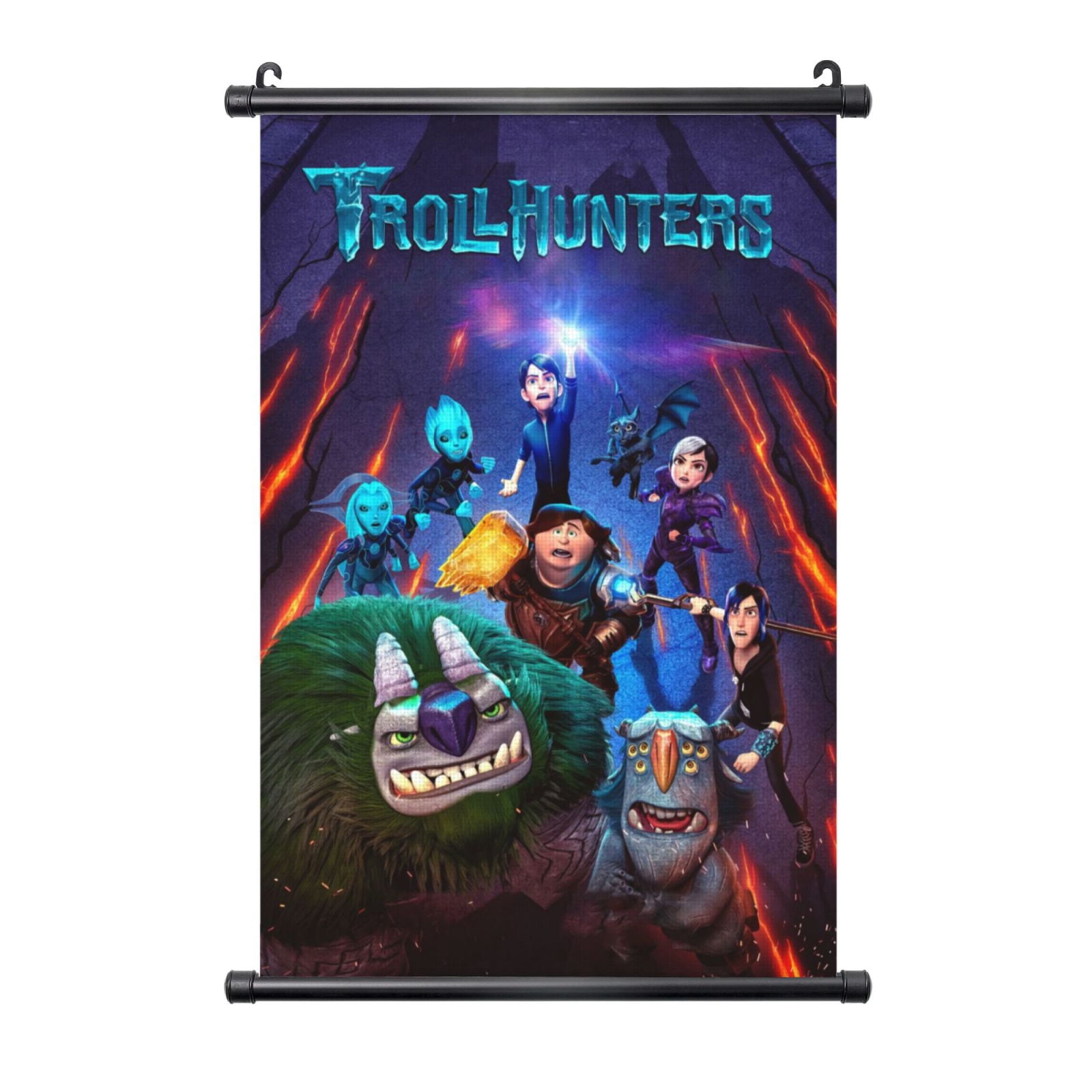 Trollhunters Poster Plastic Shaft Wall Hanging Banner Artwork Canvas ...