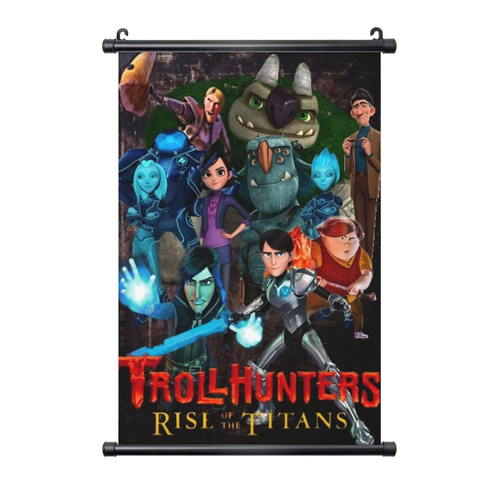 Trollhunters Poster Plastic Shaft Wall Hanging Banner Artwork Canvas ...