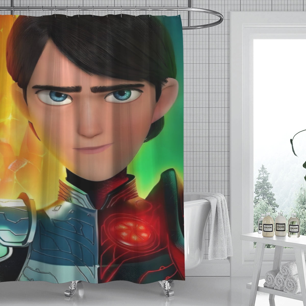 Trollhunters shower curtain showcases an iconic print, is waterproof ...