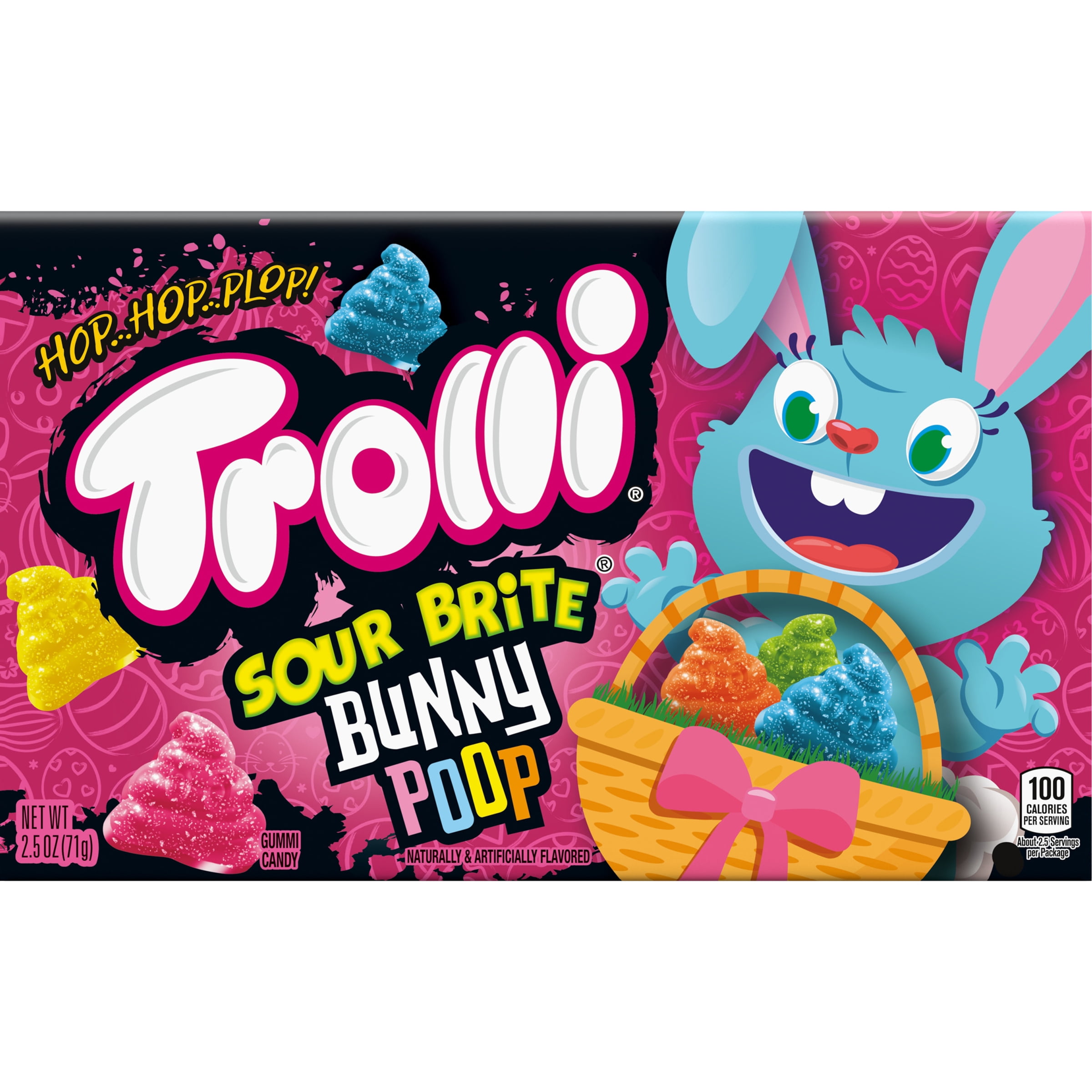 Trolli Bunny Poop Sour Brite Gummi Candy theatre Box 2.5 oz - Walmart.com