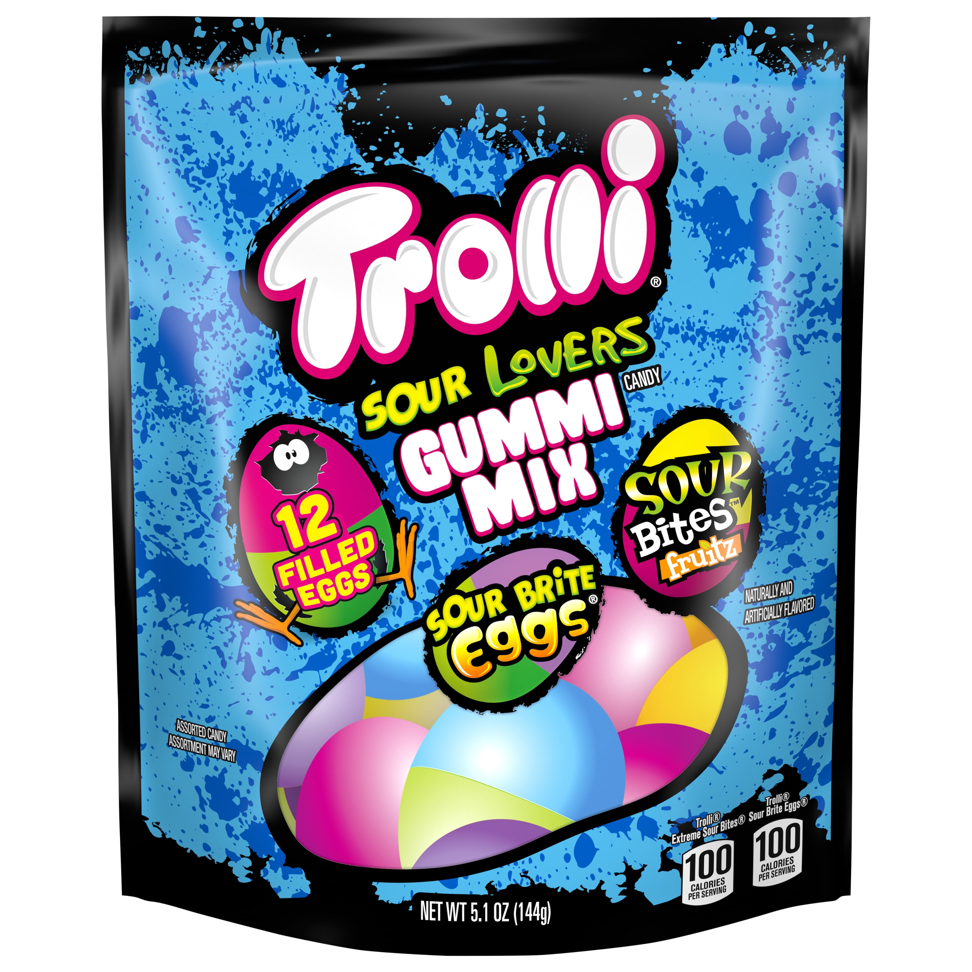 Trolli Kids Hunt Filled Easter Eggs Candy, 5.1 Oz, 12 Count - Walmart.com