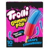 Trolli Frozen Gummi Pops Chewy Sour Gummy Candy Frozen Snacks, Grape ...
