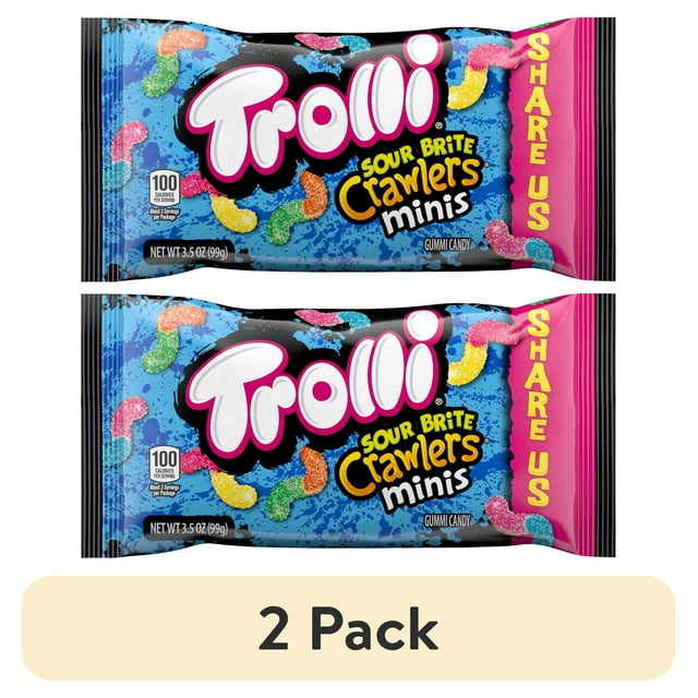 (2 pack) Trolli Mini Sour Brite Crawlers 3.5 Ounce Sharepack - Walmart.com