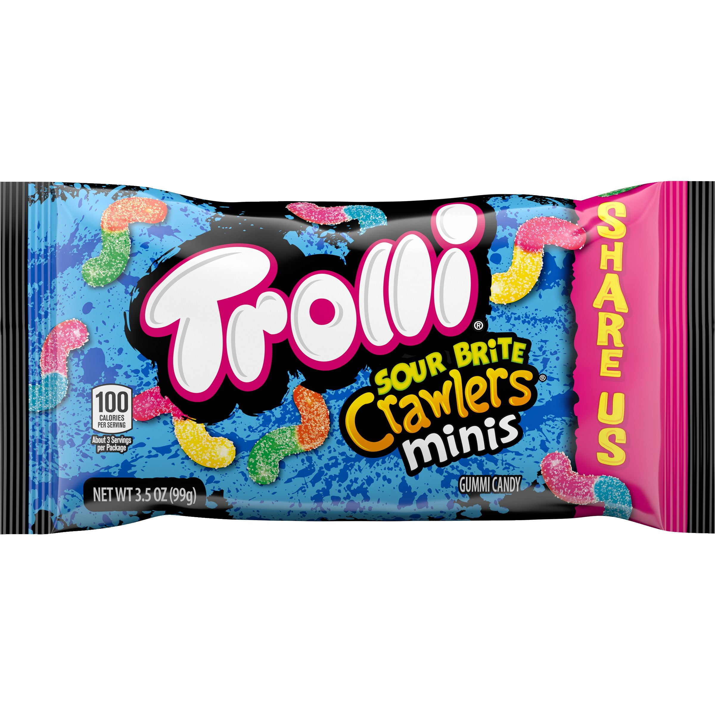 Trolli Mini Sour Brite Crawlers 3.5 Ounce Sharepack - Walmart.com
