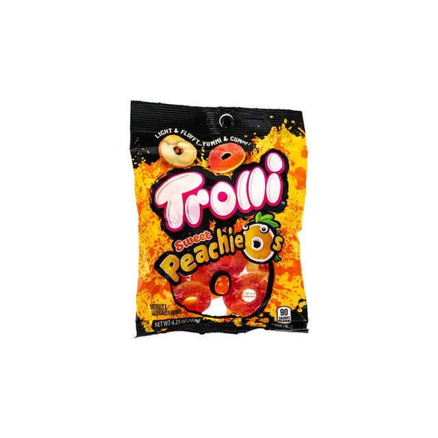 Trolli Peachie O's Gummy Rings, Sweet and Sour Flavor, 12 Count - 4.25 ...