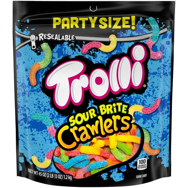 Trolli Sour Brite Crawlers, Gummy Worm Candy, 45 oz - Walmart.com