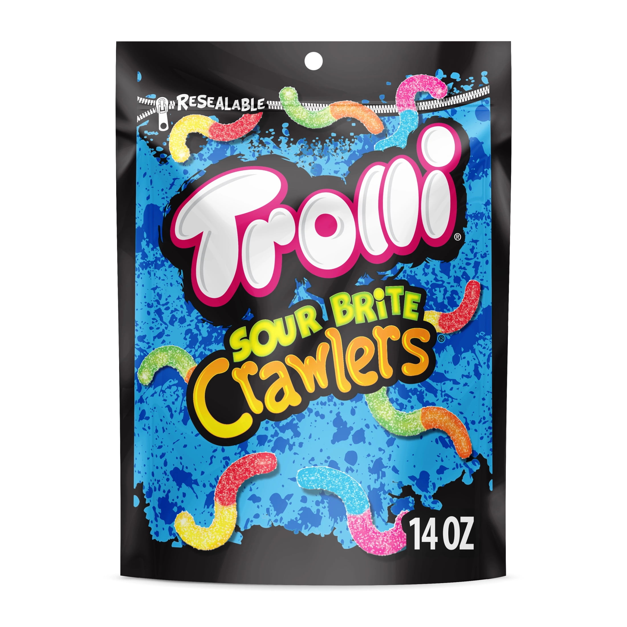 Trolli Sour Brite Crawlers, Candy, Cherry-Lemon, Strawberry-Grape ...