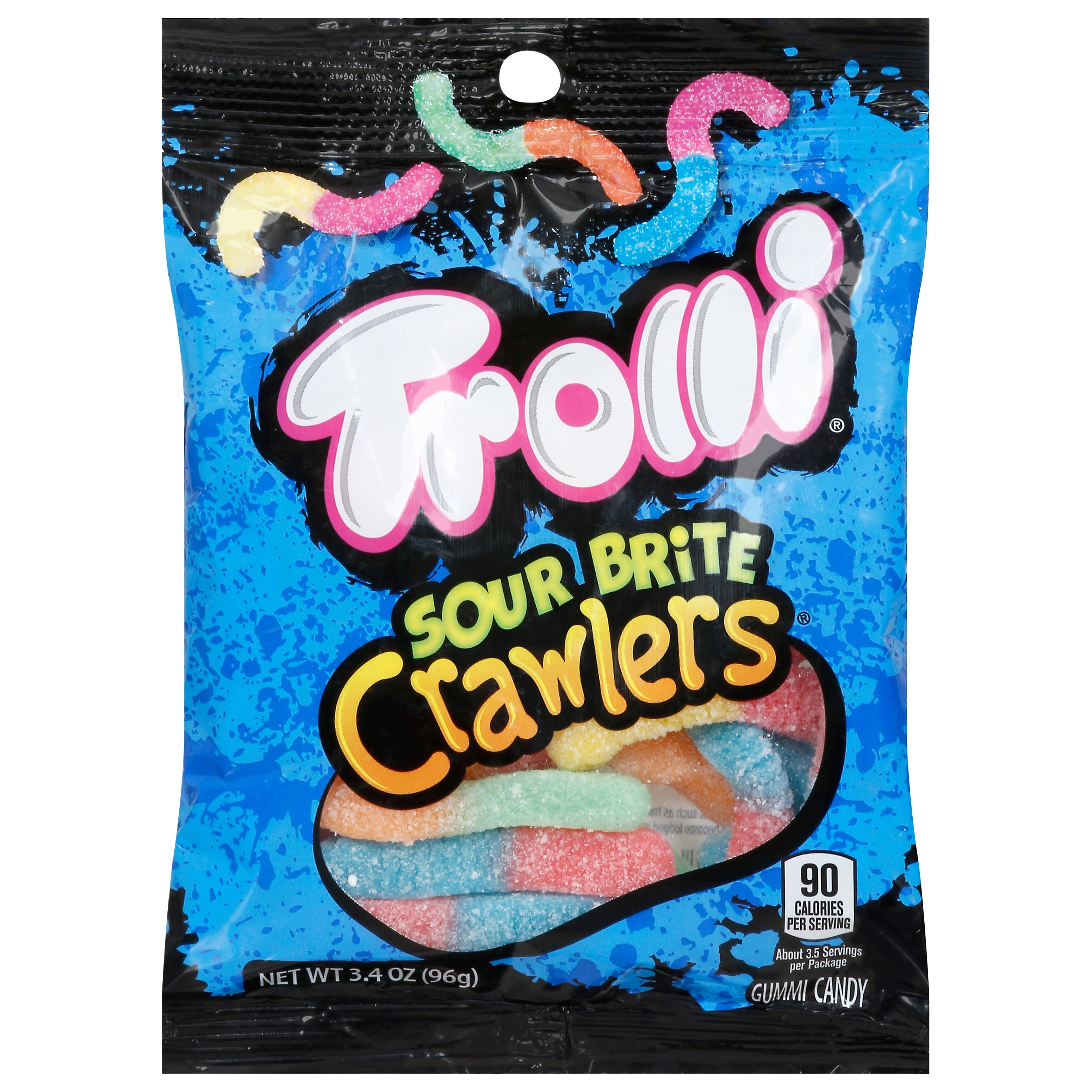 Trolli Sour Brite Crawlers Gummy Worms, 3.4 Ounce (3 Pack) - Walmart.com