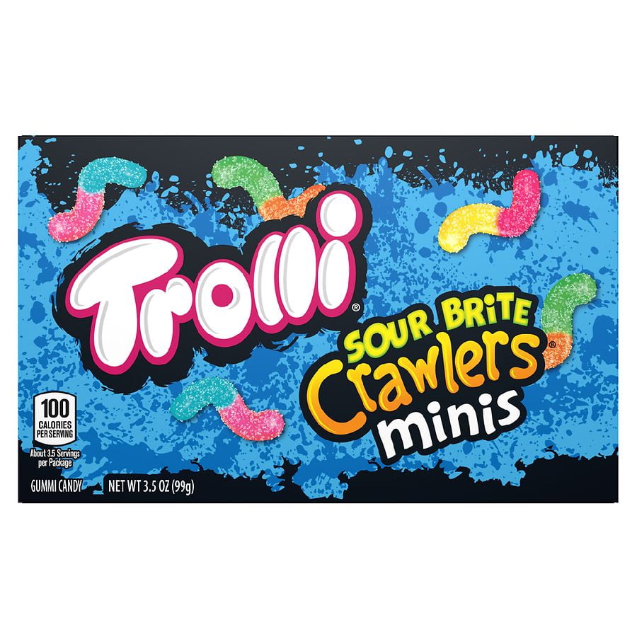 Trolli Sour Brite Crawlers Minis Theater Box 3.5 oz Pack of 2 - Walmart.com
