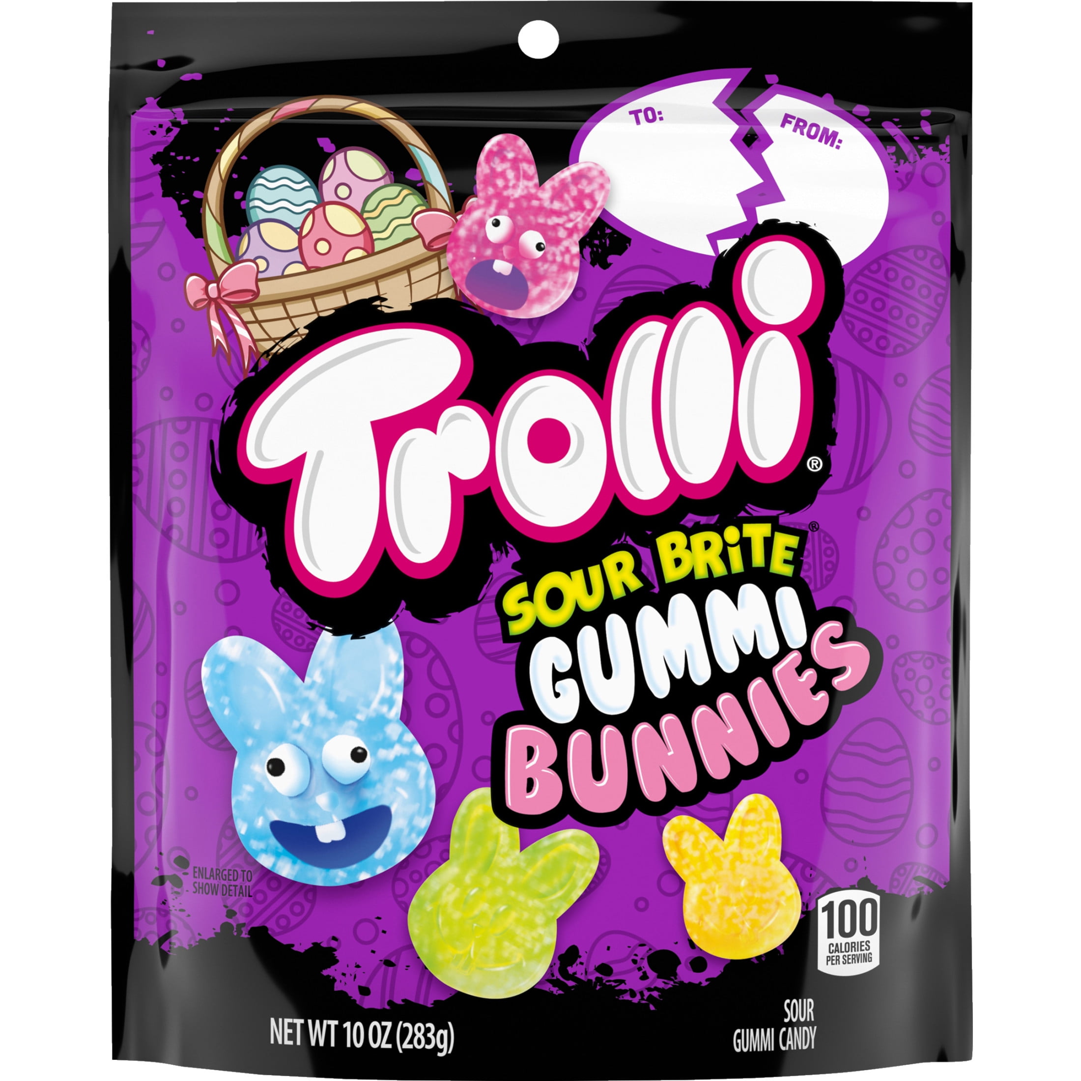 Trolli Sour Brite Gummy Bunnies, Springtime Easter Candy, 10oz ...