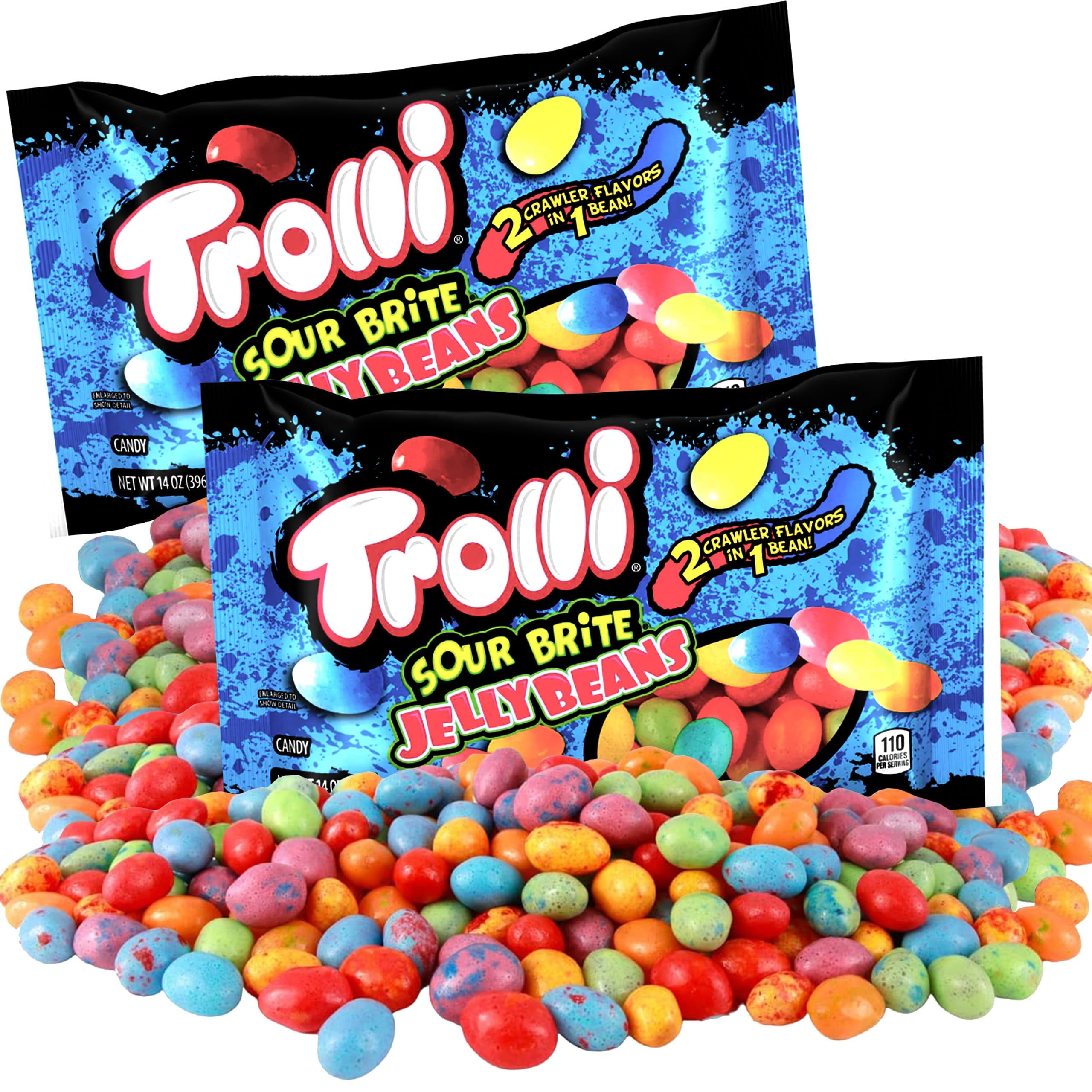 Trolli Sour Brite Jelly Beans, Easter Egg Filler Candies, 2 Pack 14 oz ...