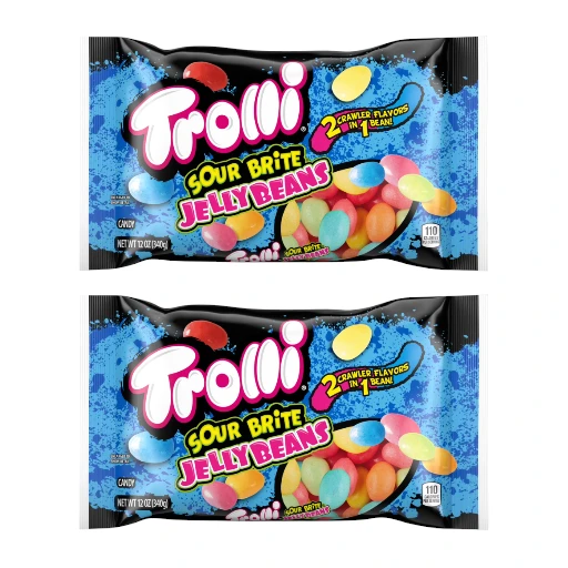 Trolli Sour Brite Jelly Beans Fruit Flavored Easter Candy, 2 Pack, 12 ...