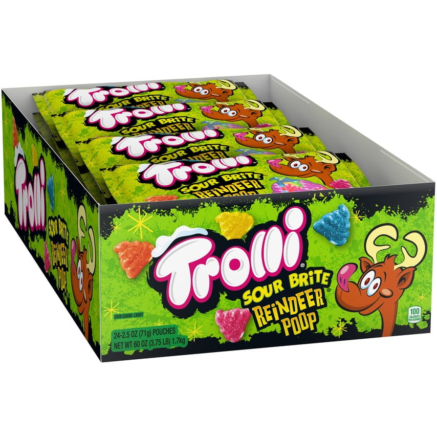 Trolli Sour Brite Reindeer Poop Sour Gummi Candy - Walmart.com