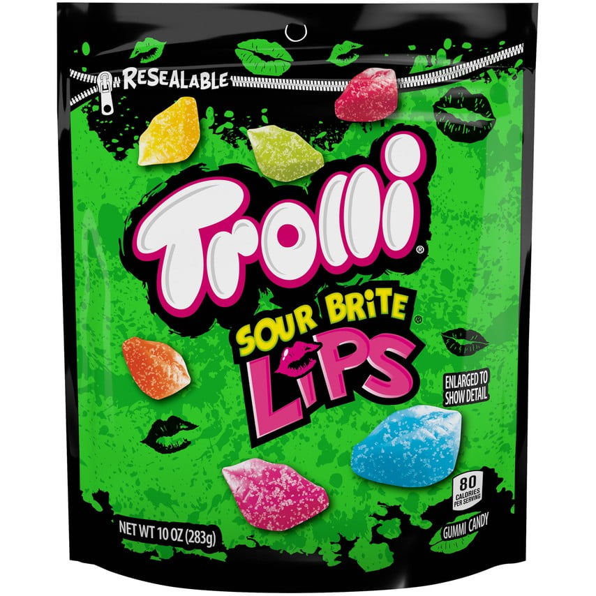 Trolli Sour Brite Valentine's Lips - 10-oz. Stand up Bag - Walmart.com
