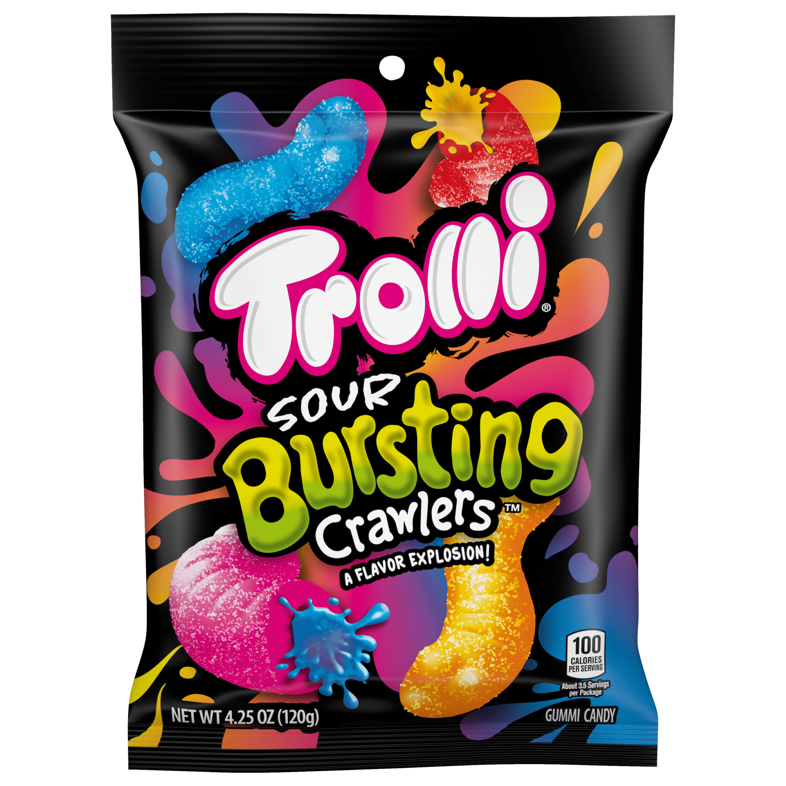 Trolli Sour Bursting Crawlers Gummy Candy with Fruit Punch, 4.25 oz ...