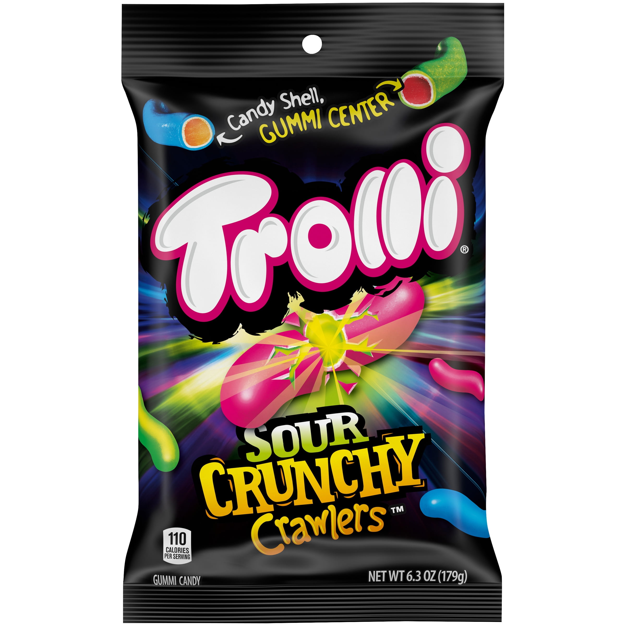Trolli Sour Crunchy Crawlers Gummi Worms Candy Bag, 6.3 Oz - Walmart.com