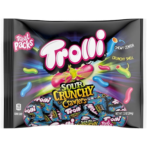 Trolli Sour Crunchy Crawlers Gummy Candy Treat Packs - 7.2-oz. Bag ...