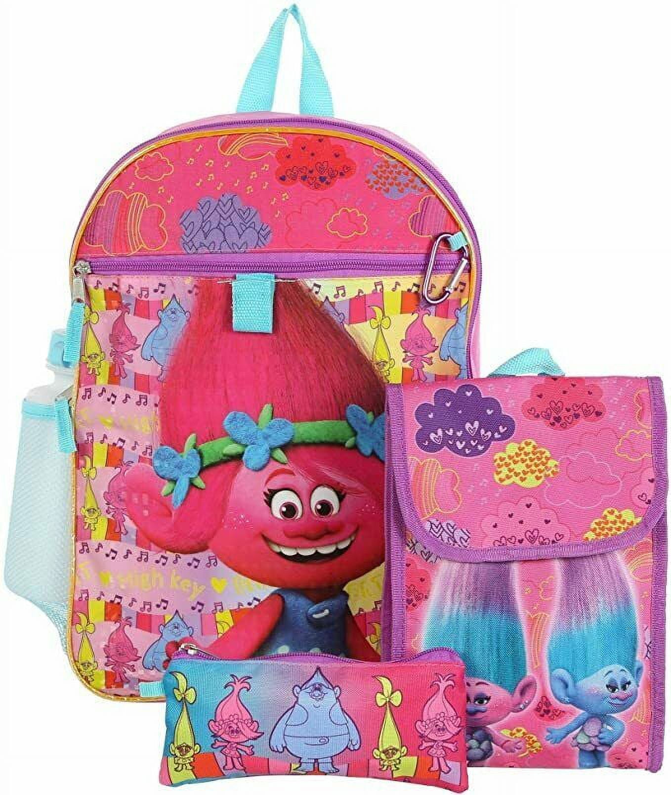 Trolls 2 16" Backpack 5pc Set with Lunch Kit, Bottle, Pencil Case ...
