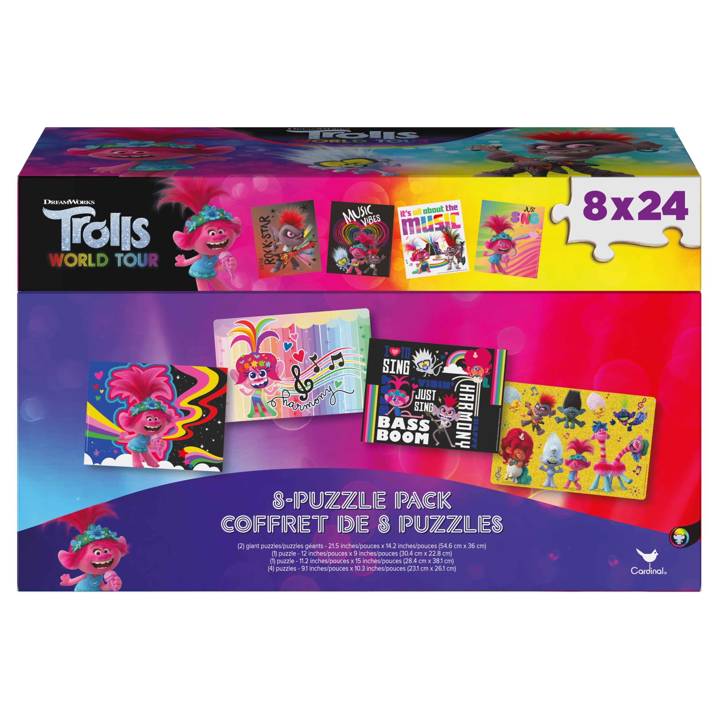 Trolls 2 8-Pack of Puzzles in Storage Tub, for Families and Kids Ages 4 ...
