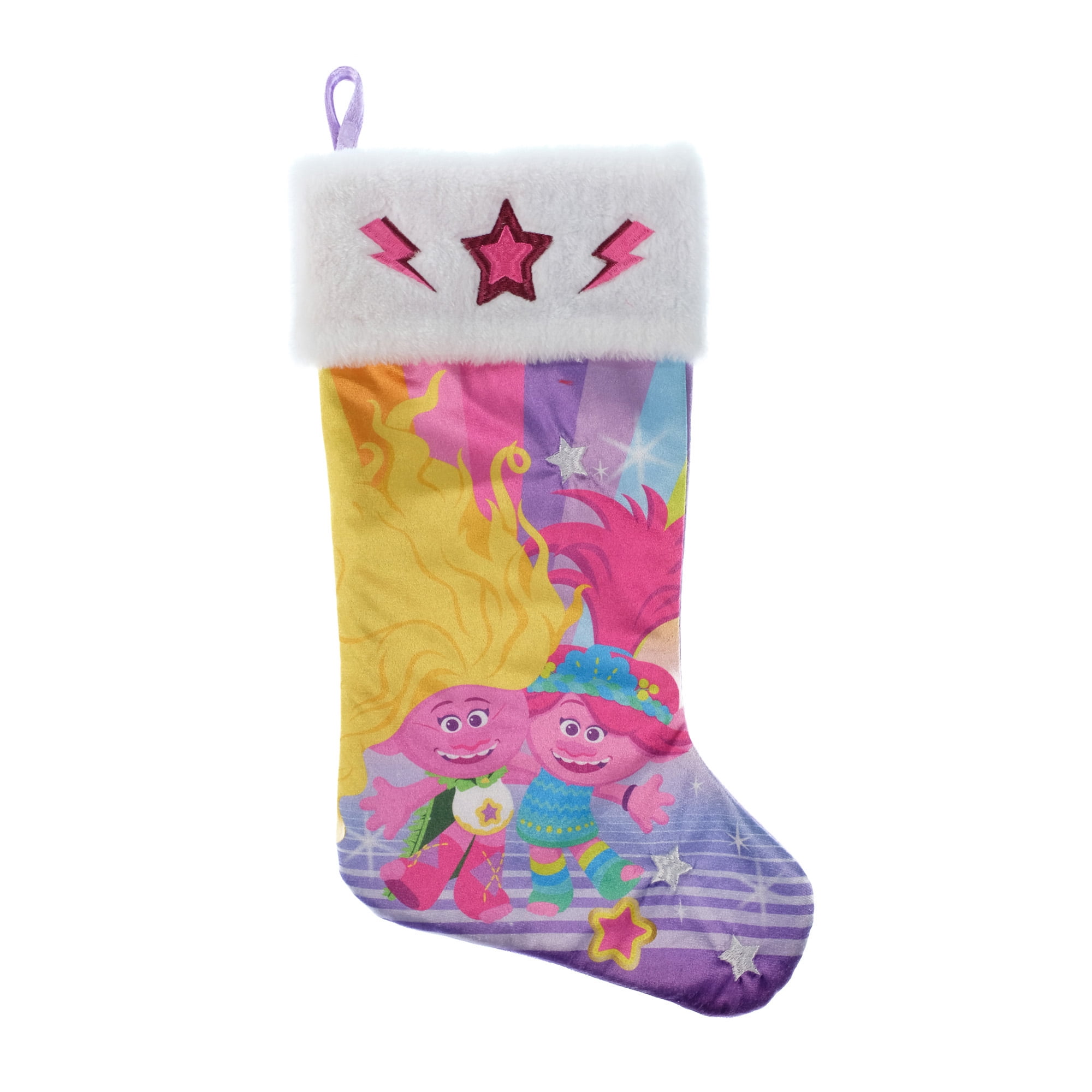 Trolls 20 inch Velour Christmas Stocking, Polyester, Kids Gift ...
