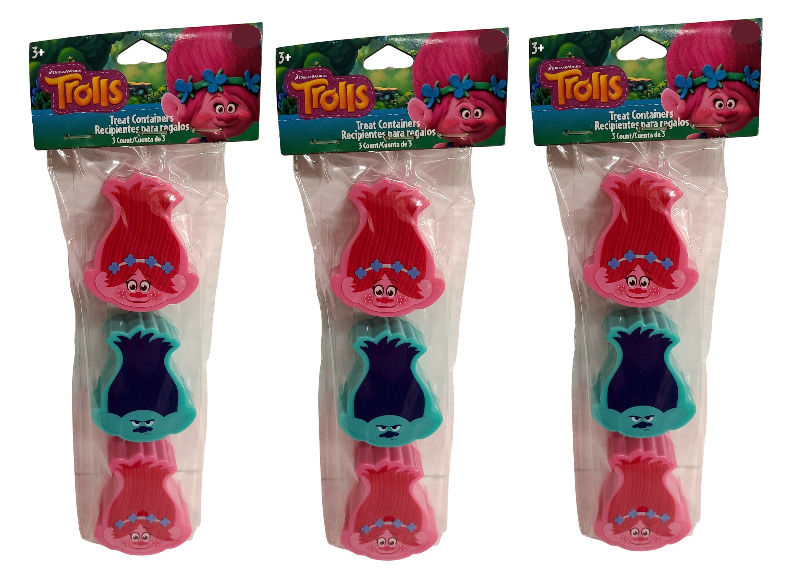 Trolls 9 Pack Figural Easter Eggs Candy Unfilled Treat Containers ...