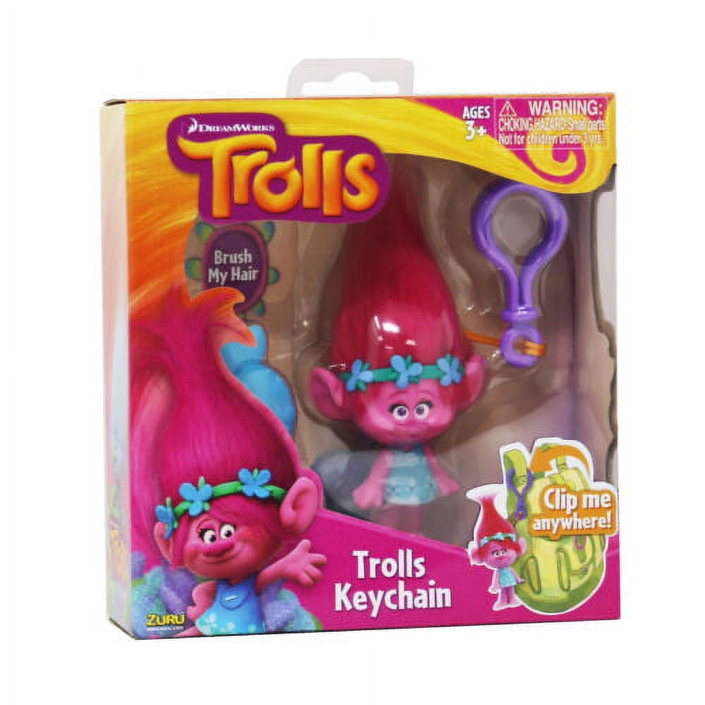 ZURU Trolls Assorted Keychains, Clip-On Troll Figures for Ages 4 and Up ...