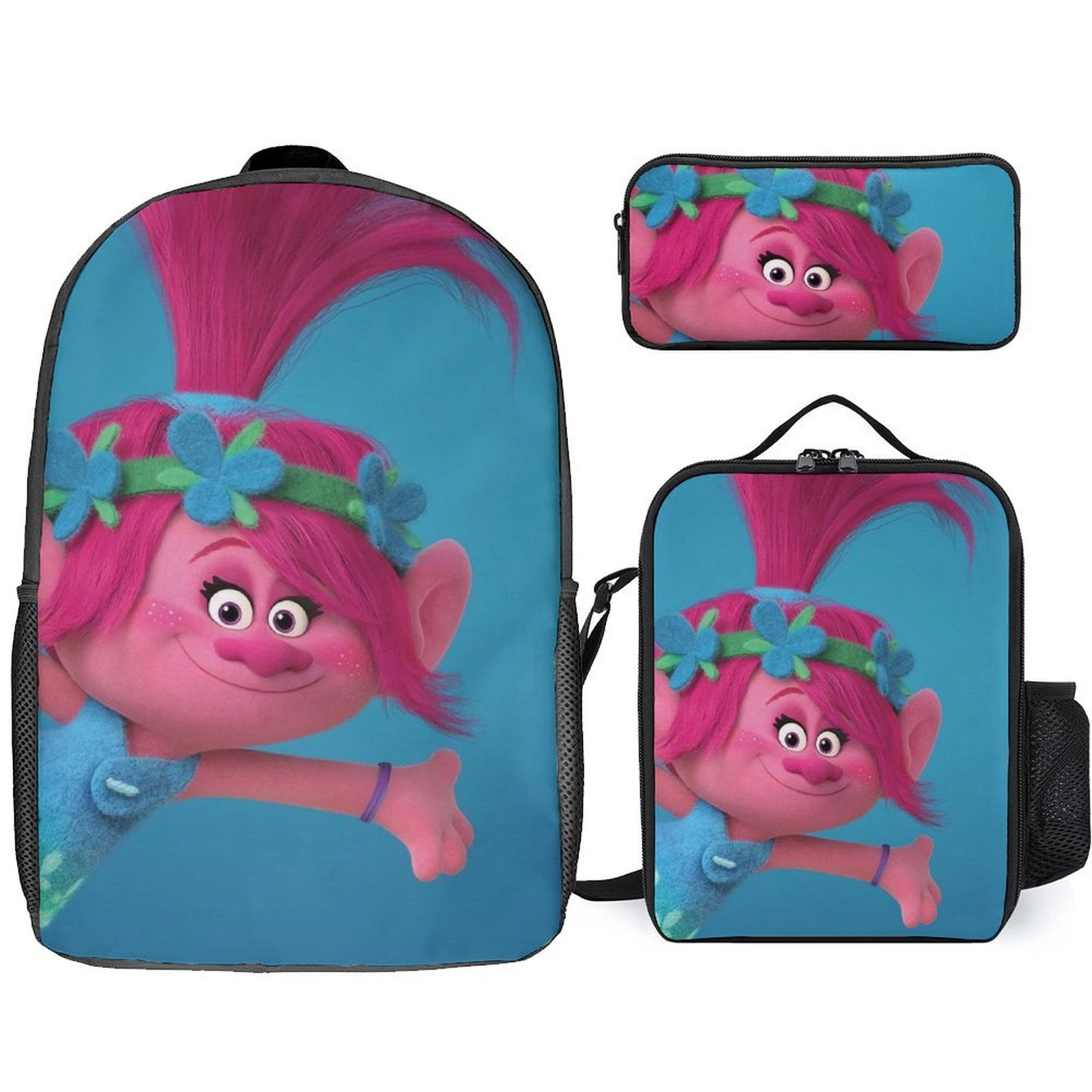 Trolls Band Together Anime Print School Bag 3 Pcs Set, Backpack, Lunch ...
