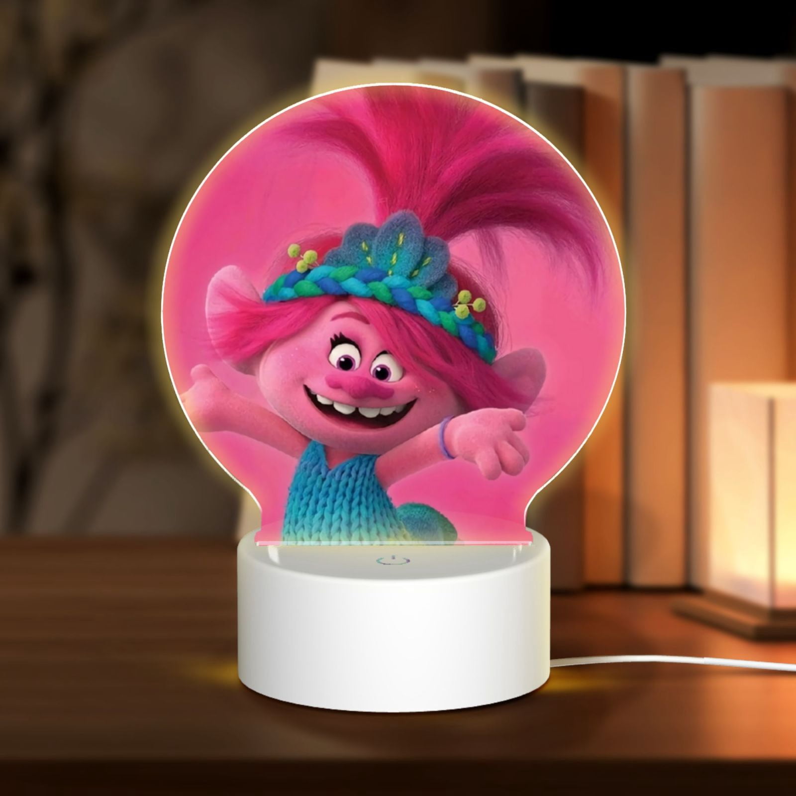 Trolls Band Together Anime Round Acrylic Night Light Is Suitable For ...