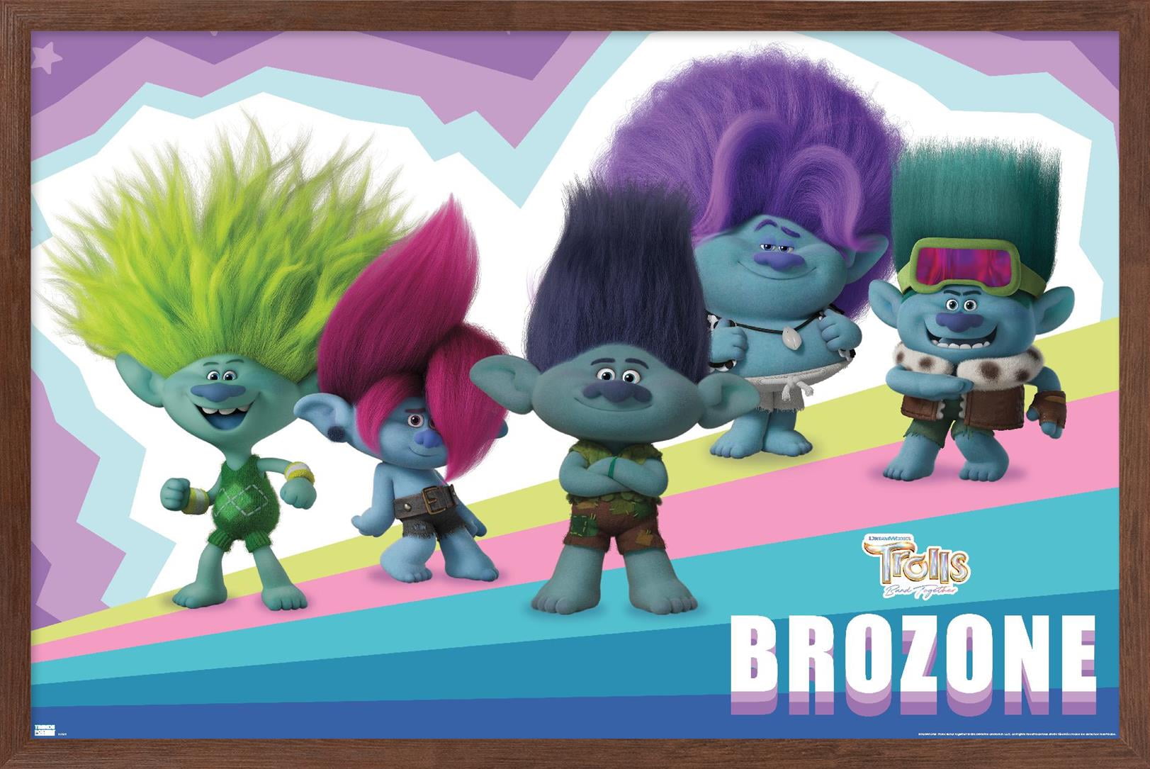Trolls: Band Together - Brozone Wall Poster, 14.725" x 22.375" Framed ...