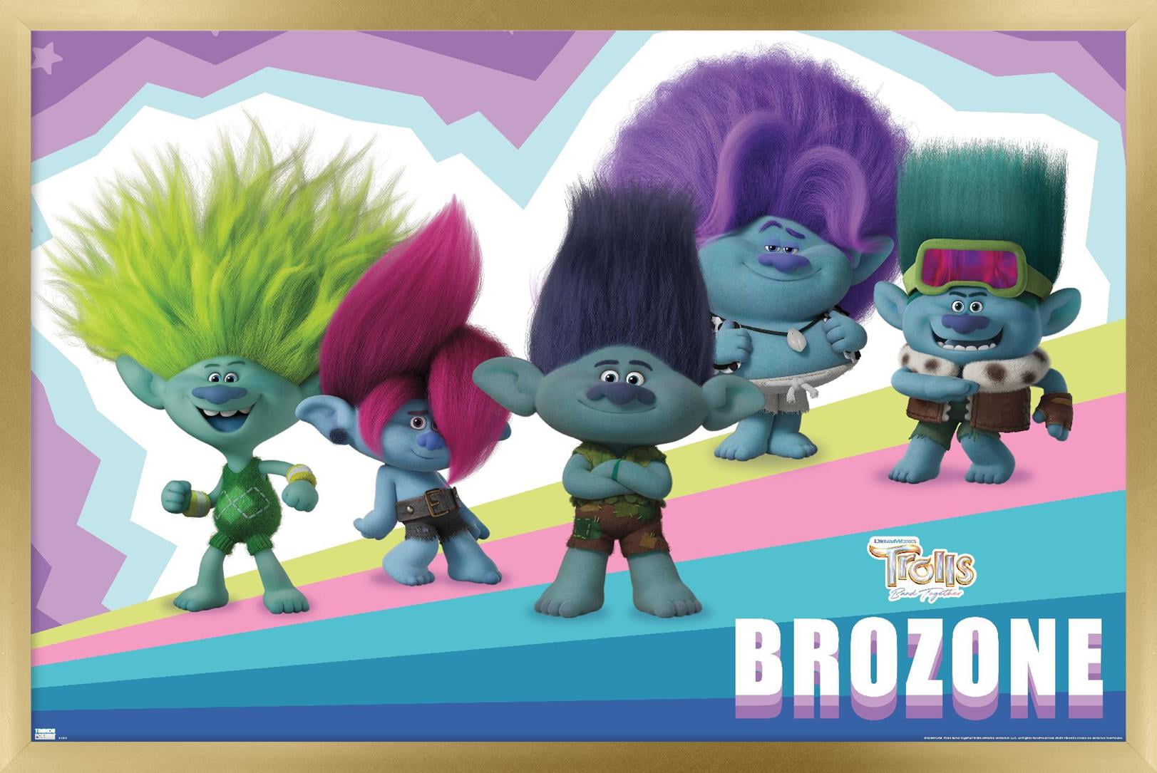 Trolls: Band Together - Brozone Wall Poster, 22.375" x 34" Framed ...