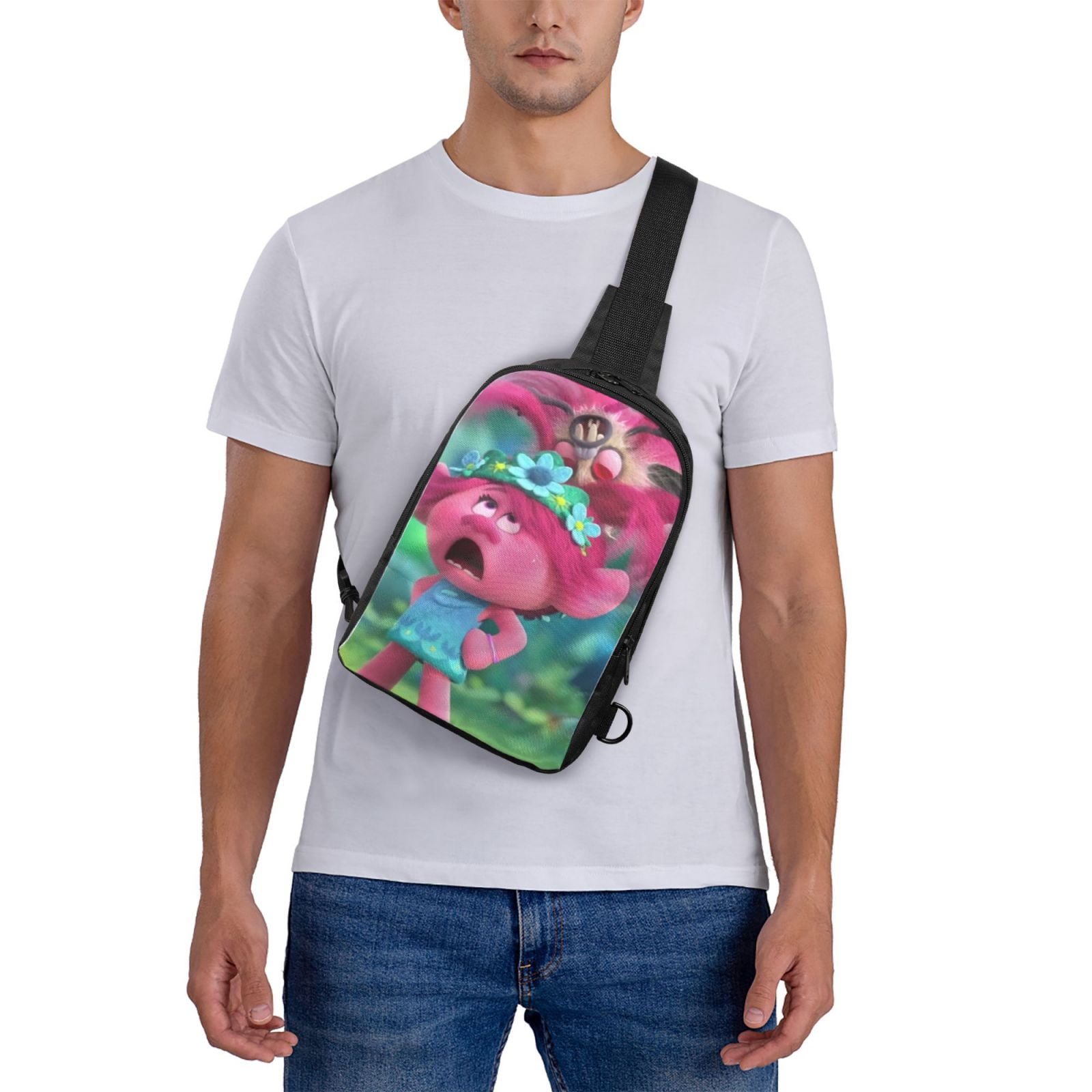 Trolls Band Together Crossbody Bag,Printed Two-Pocket Shoulder Bag ...