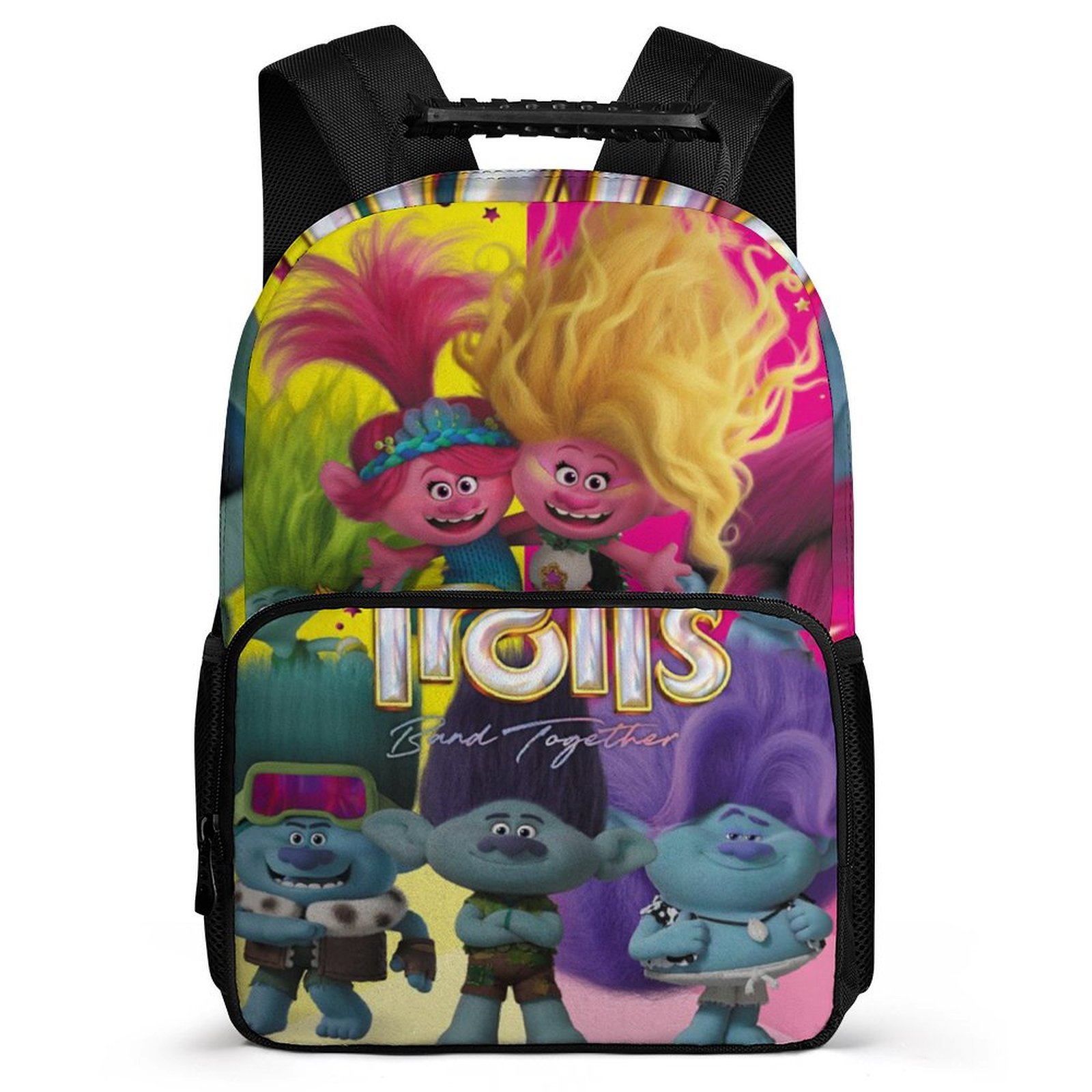 Trolls Band Together Film Unisex Backpack Laptop Bag Student Schoolbag ...