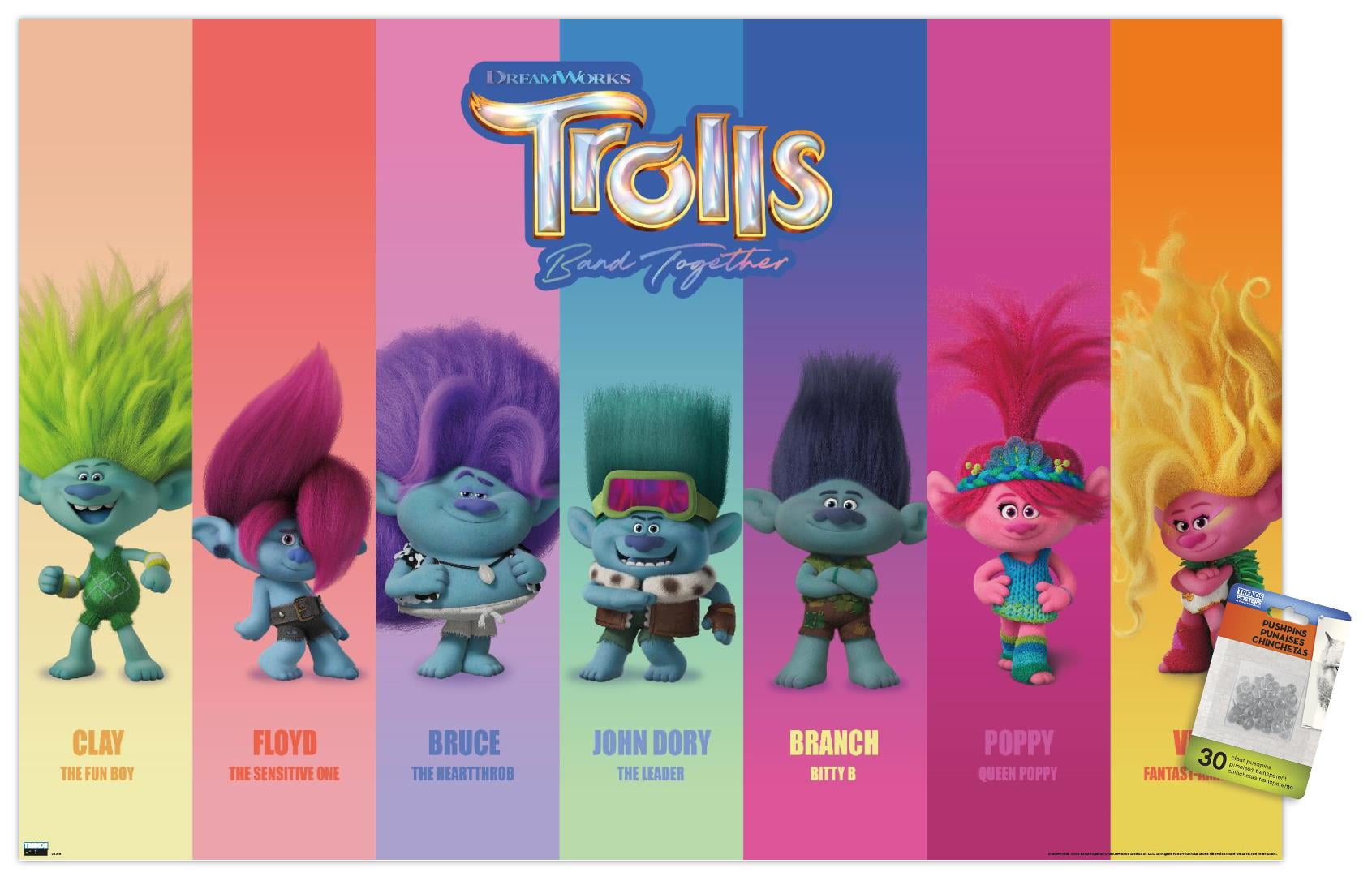 Trolls: Band Together - Perfect Harmony Wall Poster with Pushpins, 22. ...