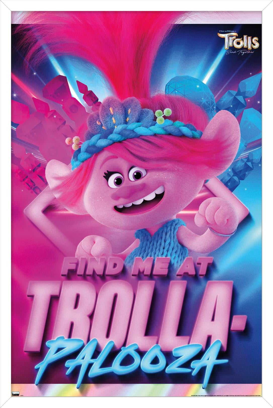 Trolls: Band Together - Poppy Wall Poster, 14.725" x 22.375" Framed ...