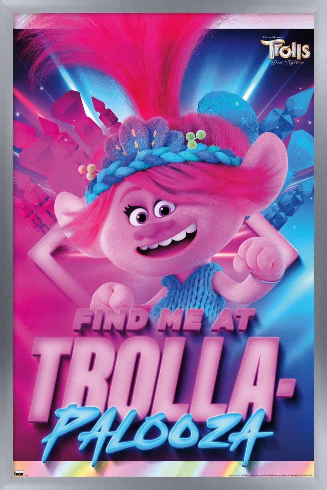 Trolls: Band Together - Poppy Wall Poster, 14.725" x 22.375" Framed ...