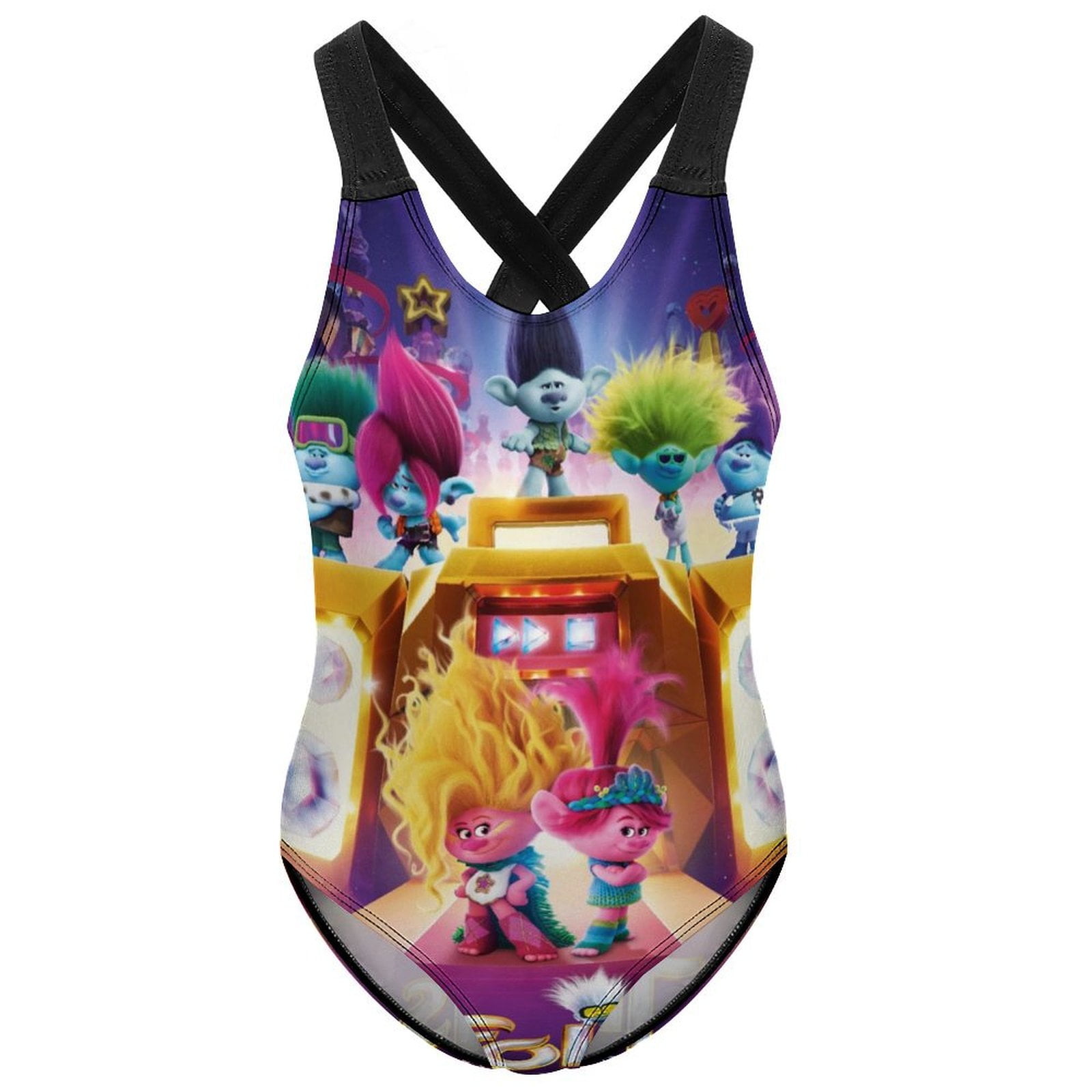 Trolls Band Together Poster Children's One-piece Swimsuit Girl's Summer ...