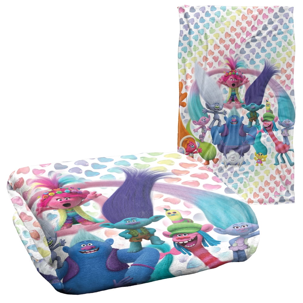 Trolls Blanket, 36"x58", Troll Group Silky Touch Super Soft Throw ...