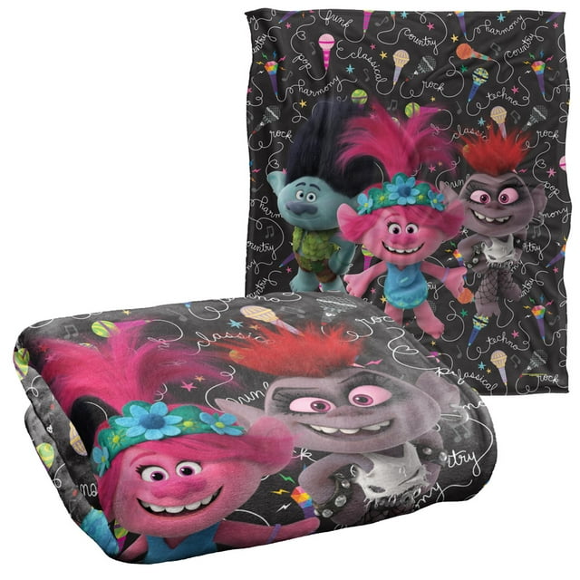 Trolls Blanket, 50'x60', Troll Trio Silky Touch Super Soft Throw ...