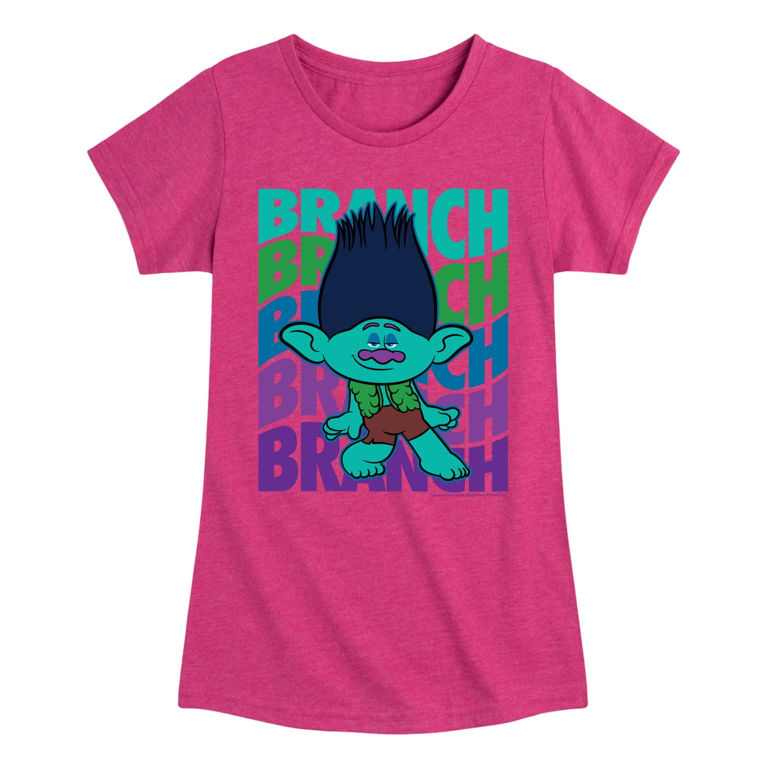 Trolls - Branch Stacked - Toddler & Youth Girls Short Sleeve Graphic T ...