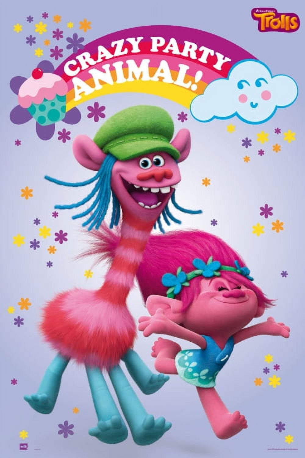 Trolls Crazy Party Animal Poster (24 x 36) - Walmart.com