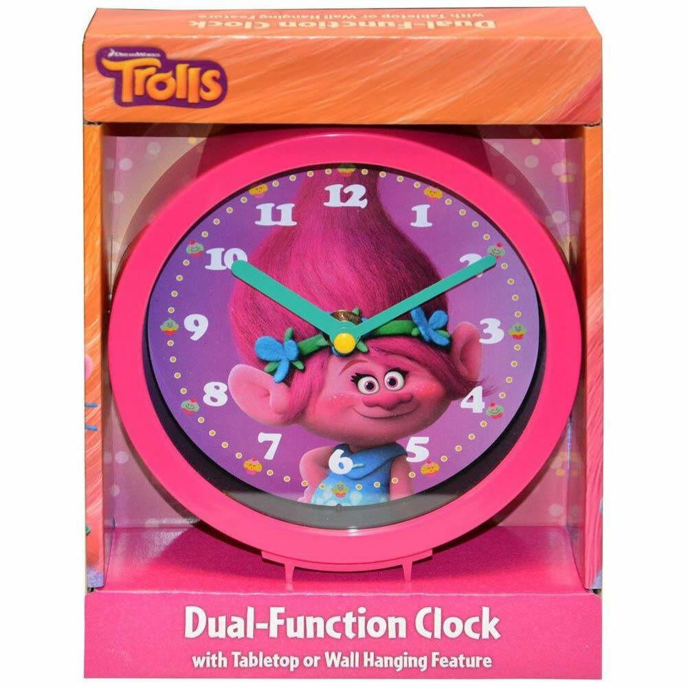 Trolls Dual-Function Clock with Tabletop or Wall Hanging Feature ...